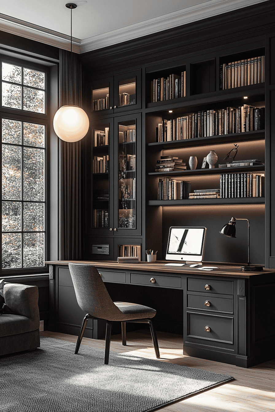 10 Moody Office Ideas For A Bold, Stylish Workspace | The Olive Branch Nest