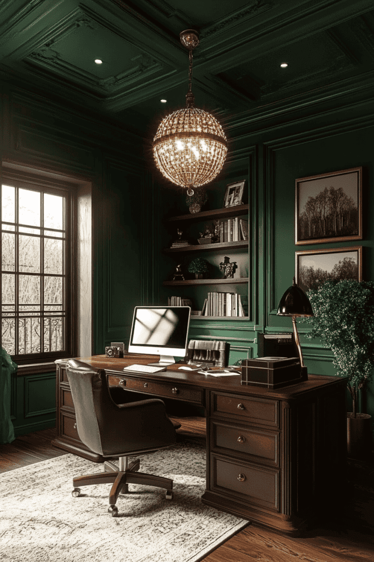 10 Moody Office Ideas For A Bold, Stylish Workspace | The Olive Branch Nest