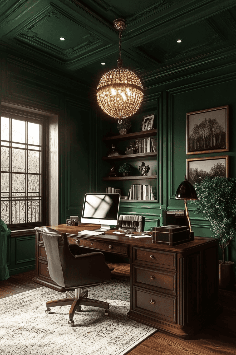 10 Moody Office Ideas For A Bold, Stylish Workspace | The Olive Branch Nest
