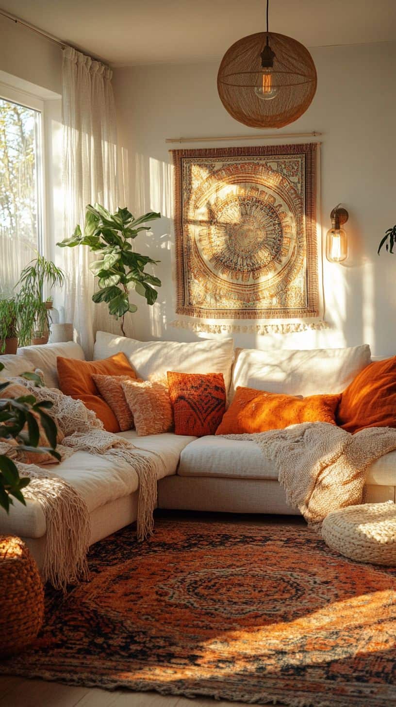 17 Cozy Boho Living Room Ideas To Inspire Your Space | The Olive Branch ...