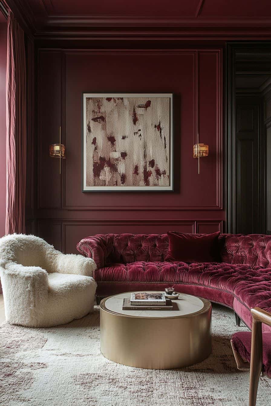 12 Ways To Design A Stunning Burgundy Living Room | The Olive Branch Nest