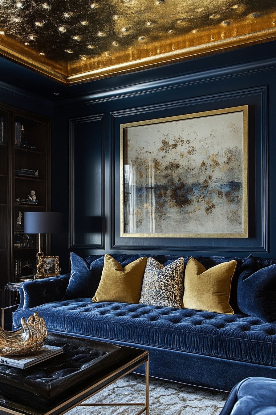 Blue And Gold Living Room Ideas To Transform Your Home | The Olive ...