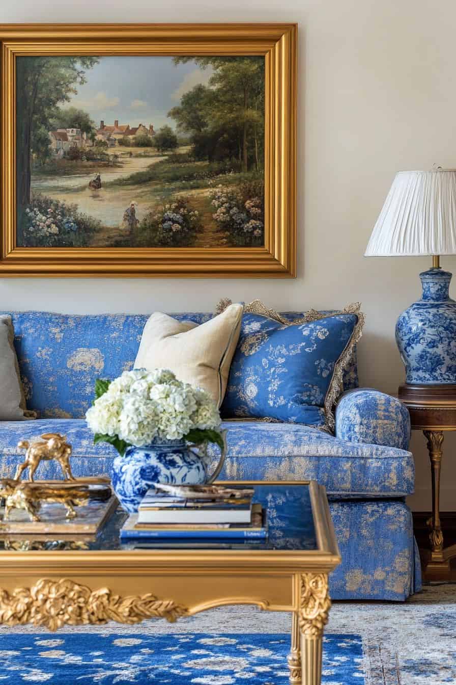 Blue And Gold Living Room Ideas To Transform Your Home | The Olive ...