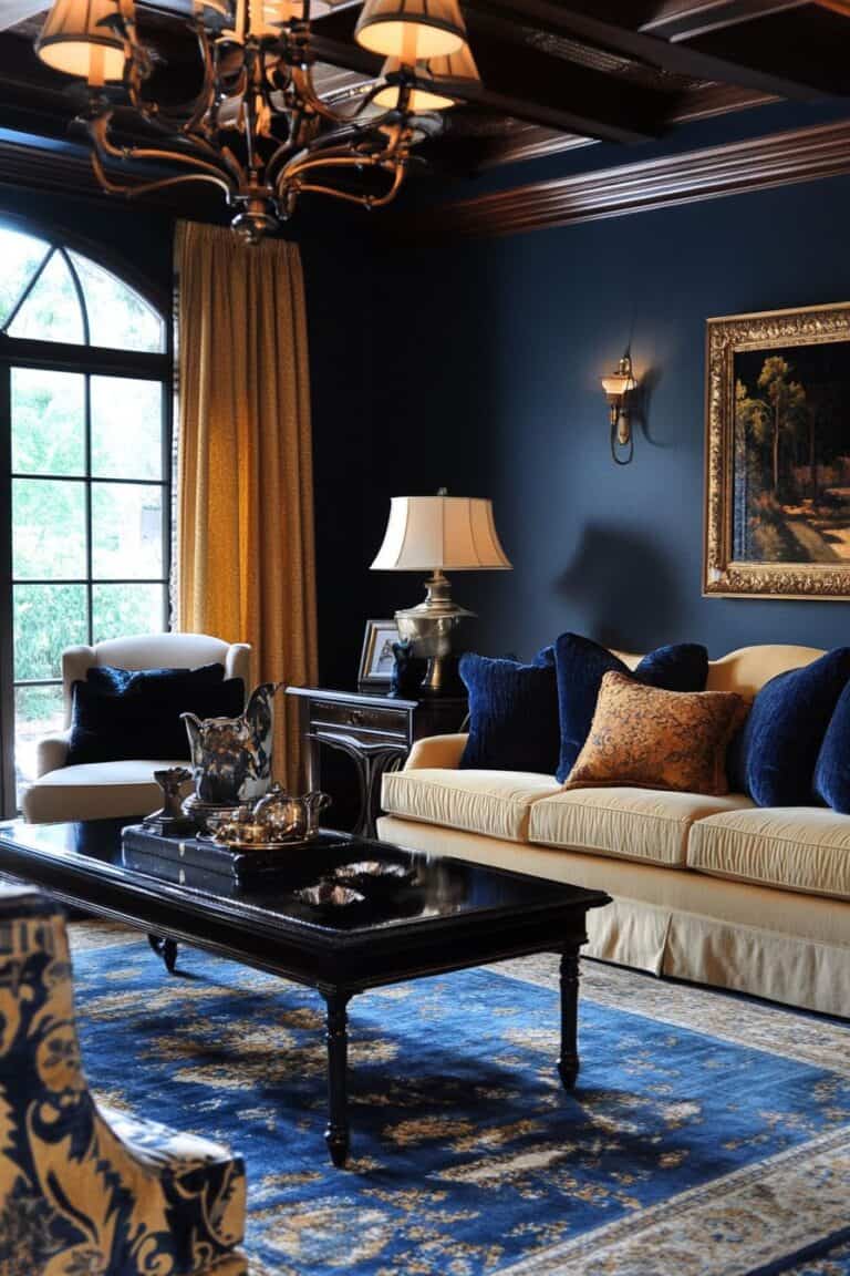 Blue And Gold Living Room Ideas To Transform Your Home | The Olive ...