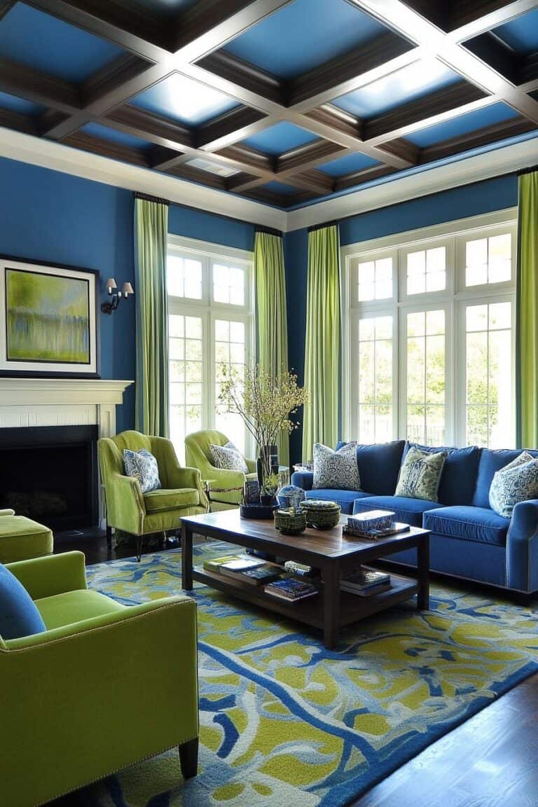 Cool & Calm: Blue And Green Living Room Designs To Elevate Your Home ...