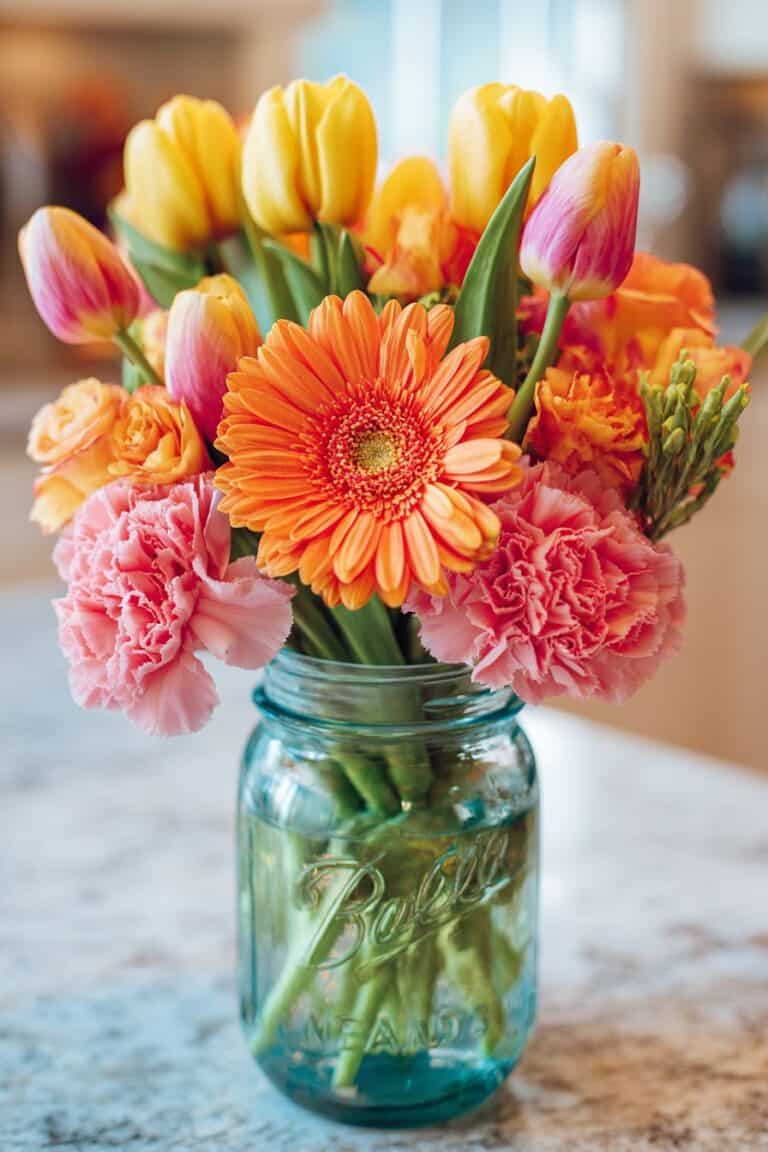 20 Mason Jar Flower Arrangement Ideas For Effortless Home Decor | The ...