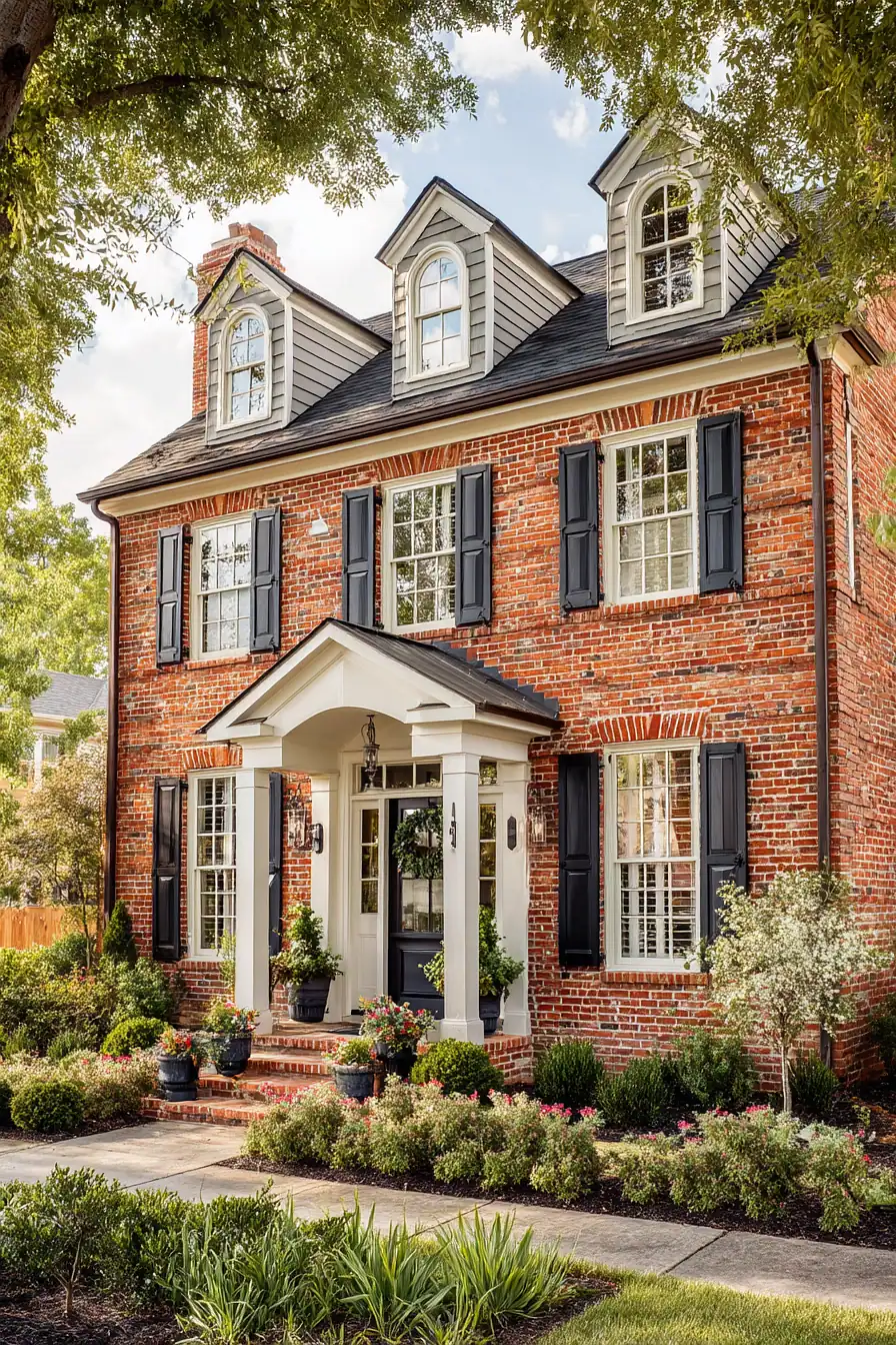 12 Great Red Brick House Exterior Color Schemes | The Olive Branch Nest