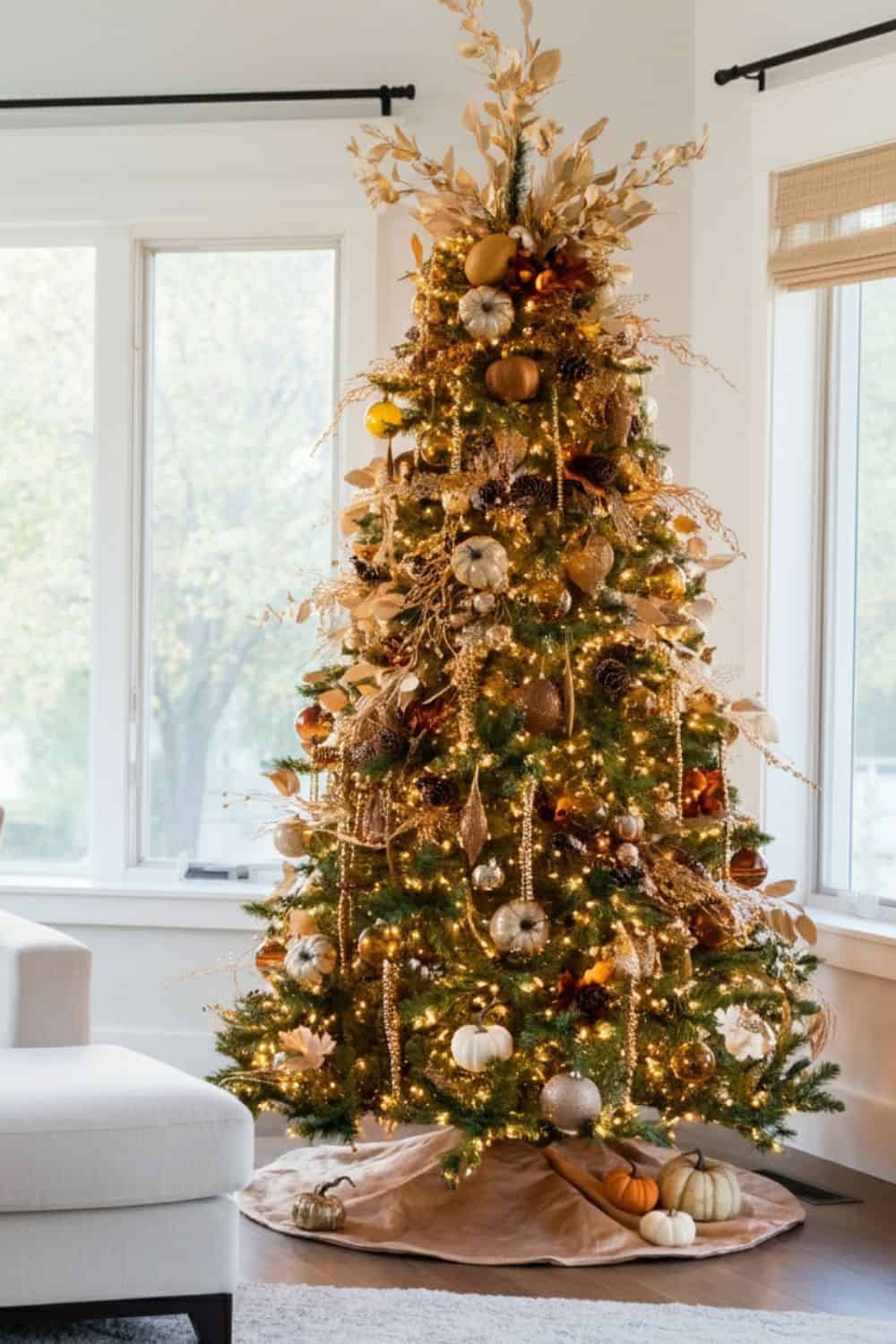 12 Stunning Fall-Themed Christmas Tree Ideas | The Olive Branch Nest