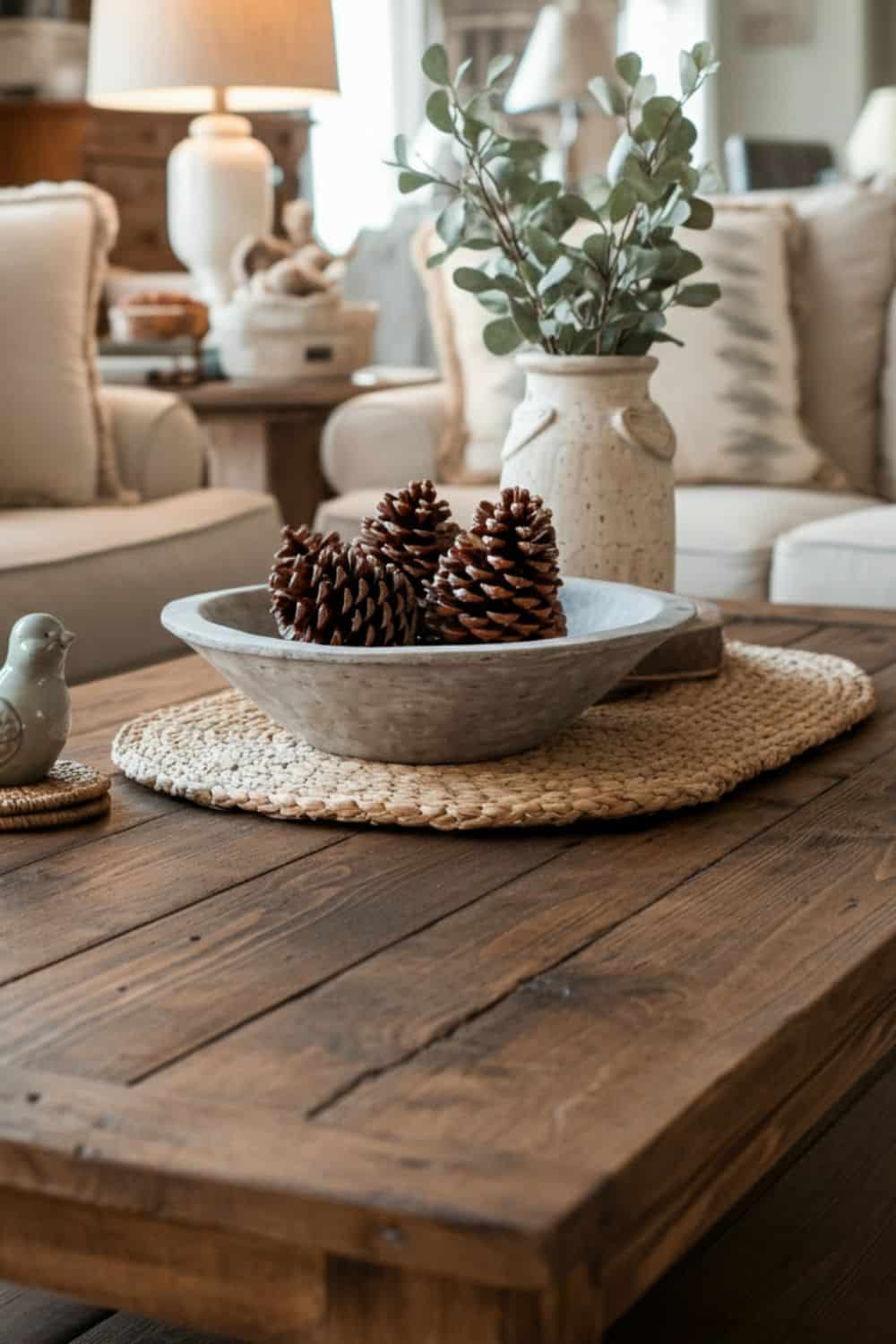 How To Style A Farmhouse Coffee Table | The Olive Branch Nest