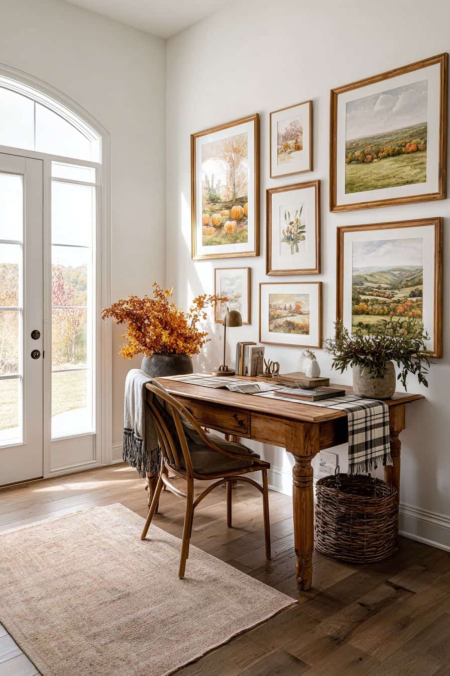12 Creative Ideas To Decorate Your Office For Fall | The Olive Branch Nest