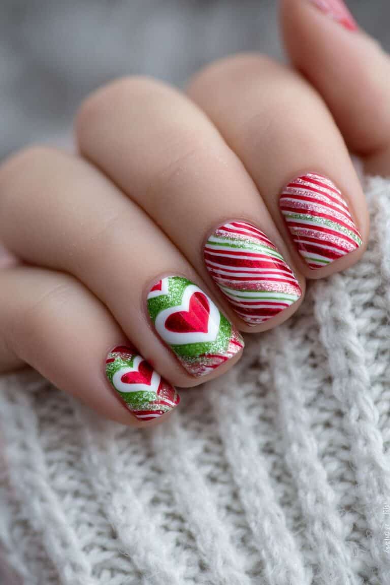 27 Christmas Nail Ideas To Make Your Holidays Sparkle | The Olive ...