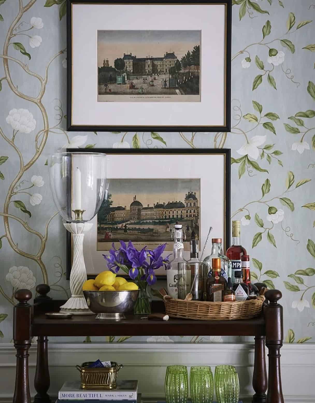 4 Bar Cart Layout Ideas For A Better Living Room Flow | The Olive ...